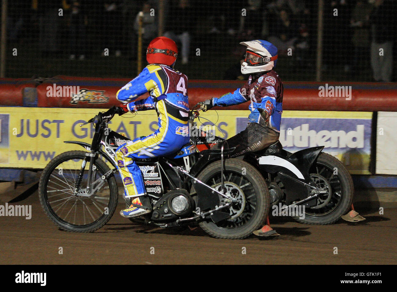 Heat 14: Jonas Davidsson (red) and Kyle Legault celebrate - Lakeside ...