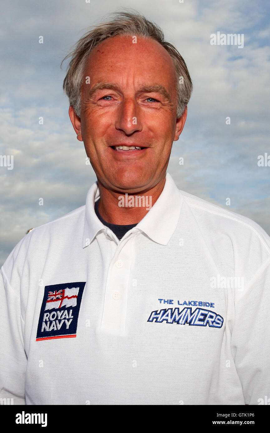 Jon Cook of Lakeside wears a polo shirt - Lakeside Hammers vs ...