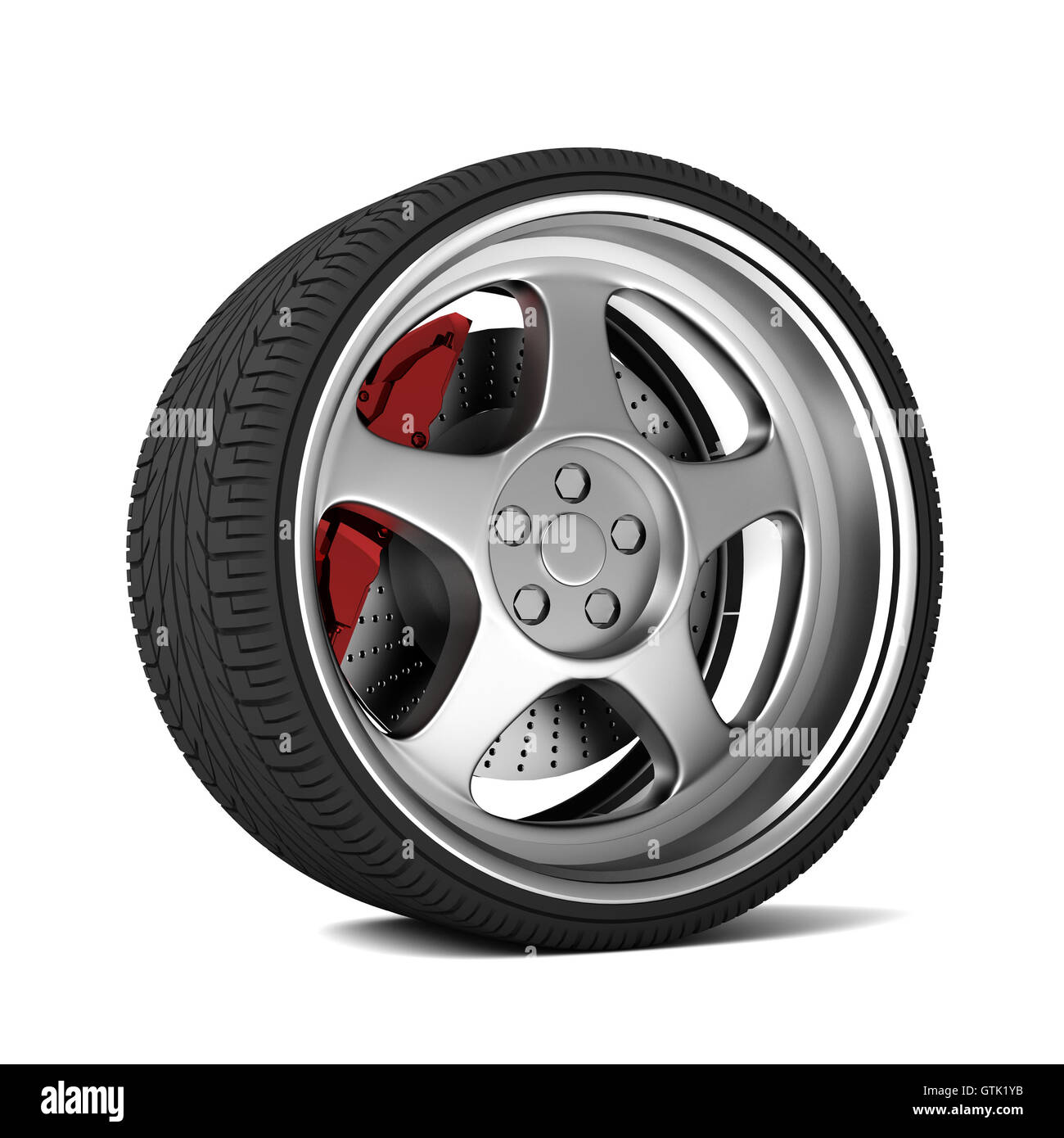 car tire concept 3d illustration Stock Photo - Alamy