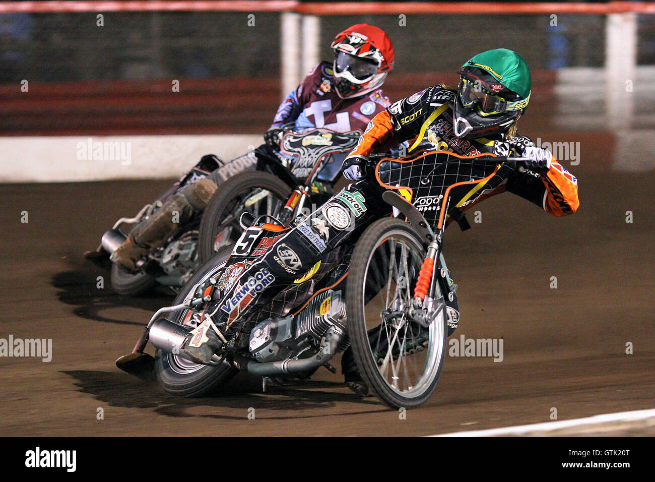 Heat 9: Adam Skornicki (green) ahead of Adam Shields - Lakeside Hammers ...