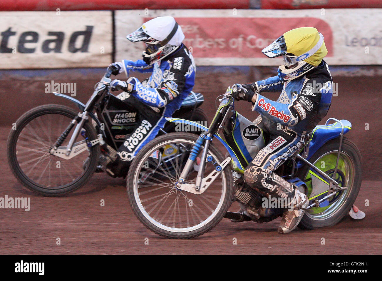 Heat 8: Darcy Ward (white) and Jason Doyle - Lakeside Hammers vs Poole ...