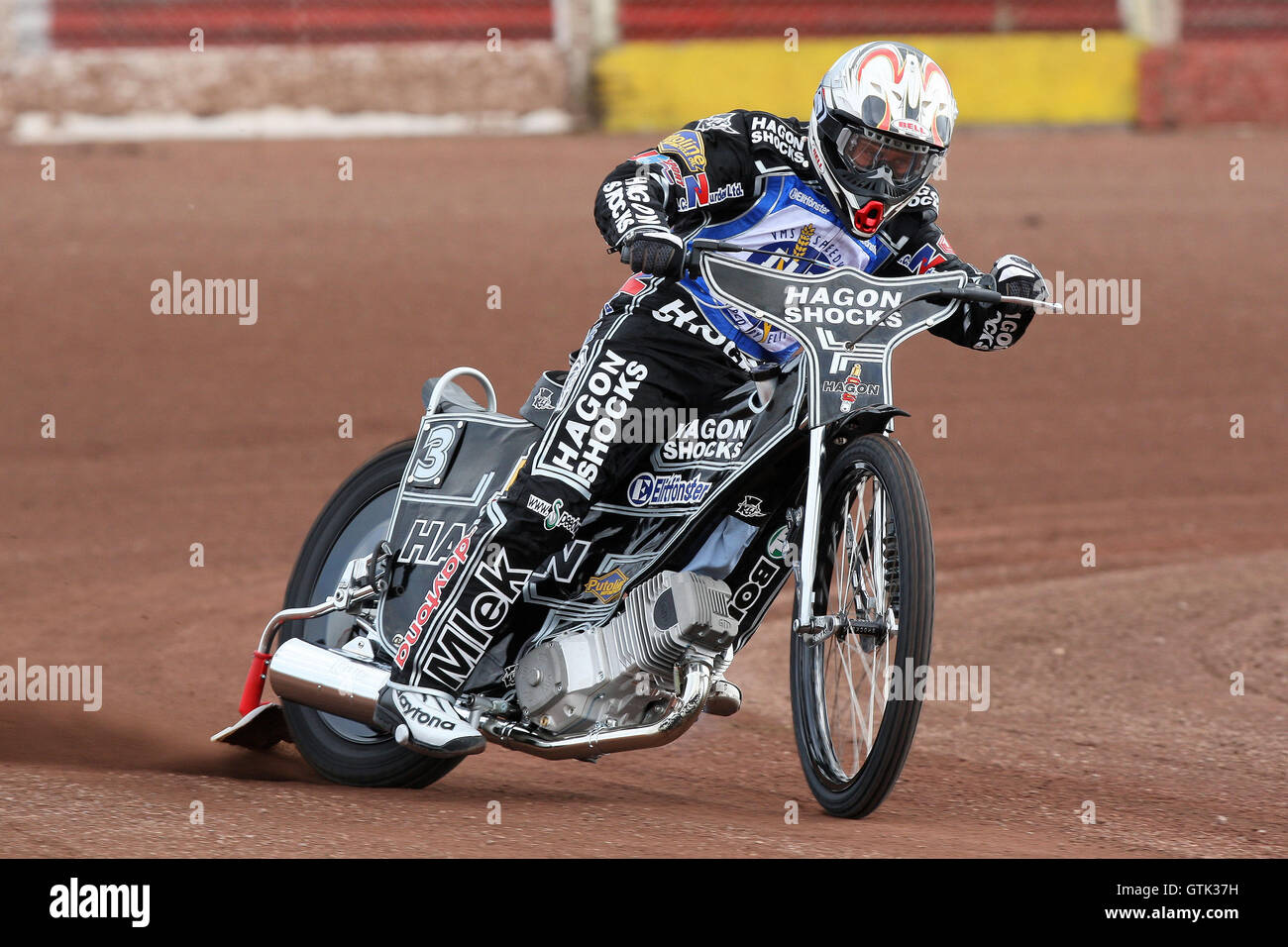 Lee Richardson rides for Lakeside Hammers during pre-season speedway ...
