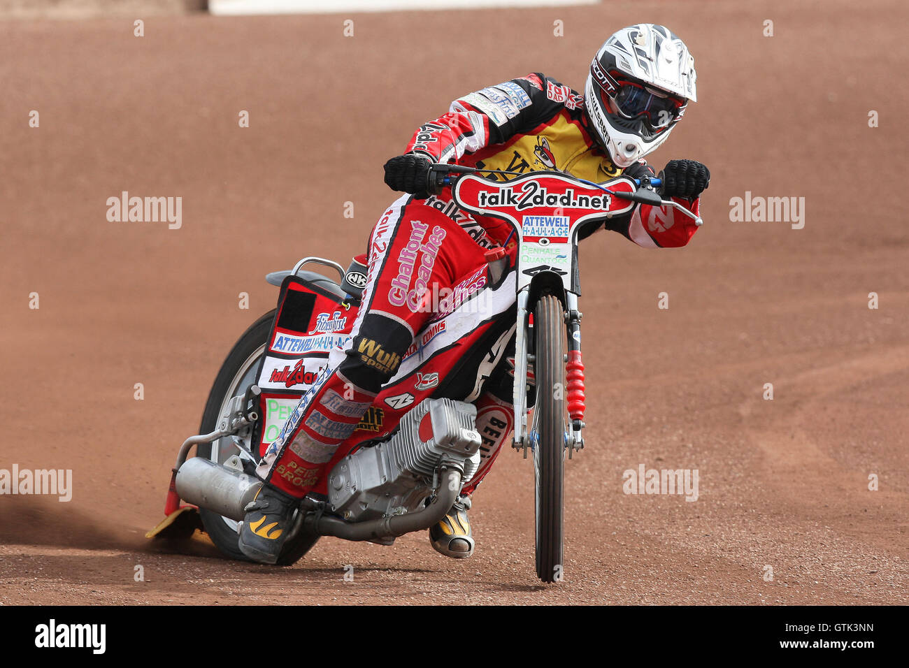 Phil Morris rides for Lakeside Hammers during pre-season speedway ...
