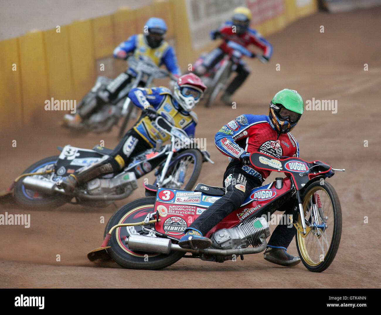 Heat 3 - Kasprzak (green), Watt (red), Lanham, Bridger - Eastbourne ...
