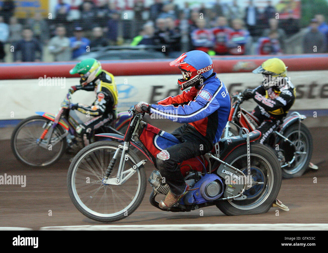 Heat 10 - Bager (blue), Schlein (green), Risager - Lakeside Hammers vs ...