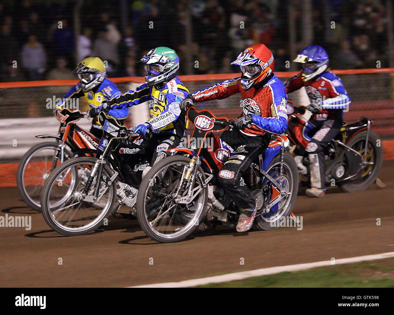 Heat 13 - Jonsson (red), Pedersen (green), Shields, Risager - Lakeside ...