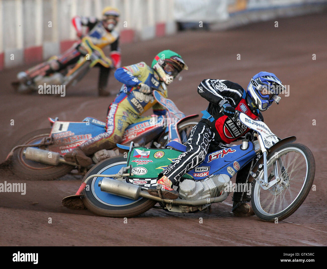 Heat 1 - Tomicek (blue), Neath (green), Parker - Lakeside Hammers vs ...