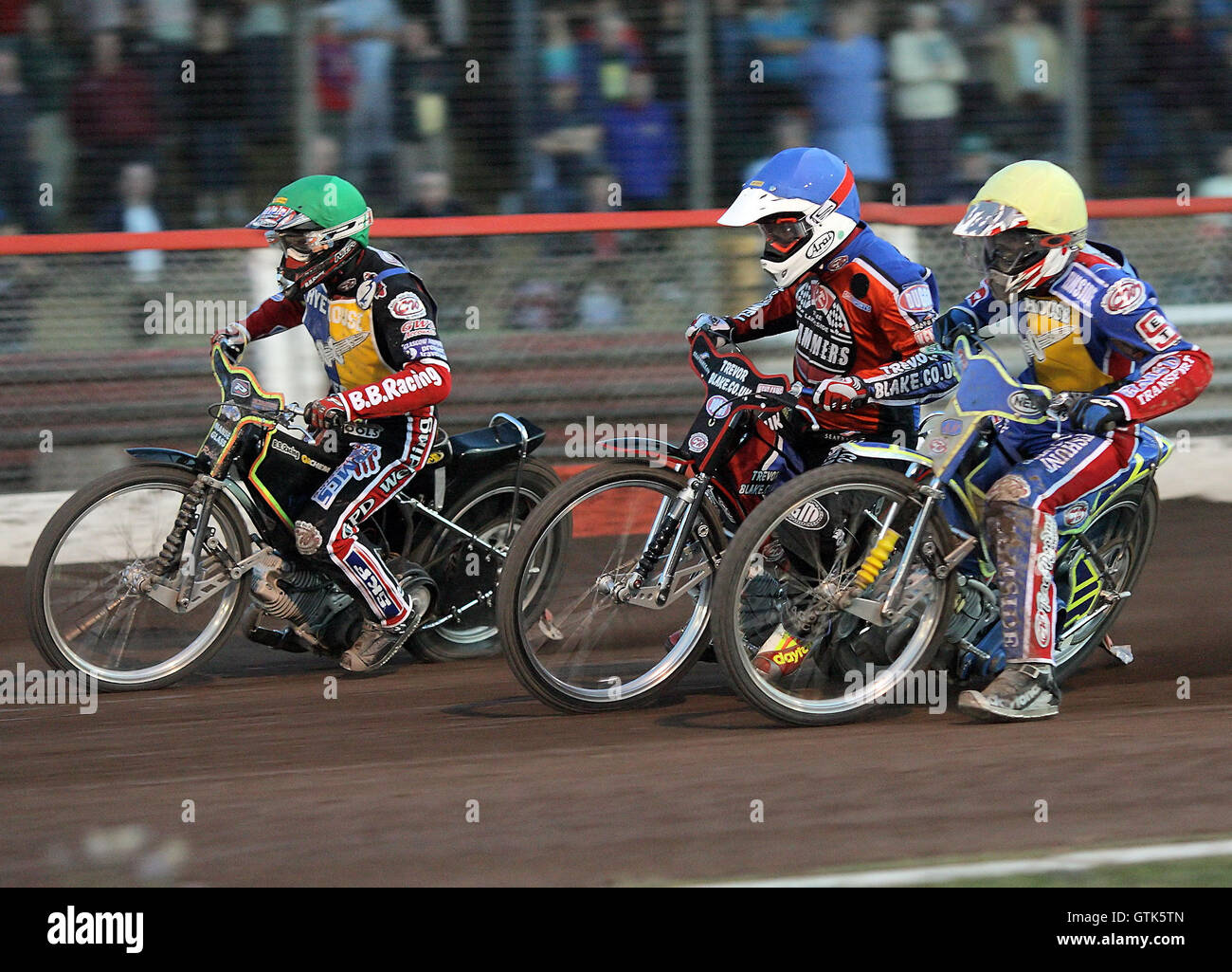 Heat 8 - Parker (green), Hurry (blue), Bowen - Lakeside Hammers vs Rye ...