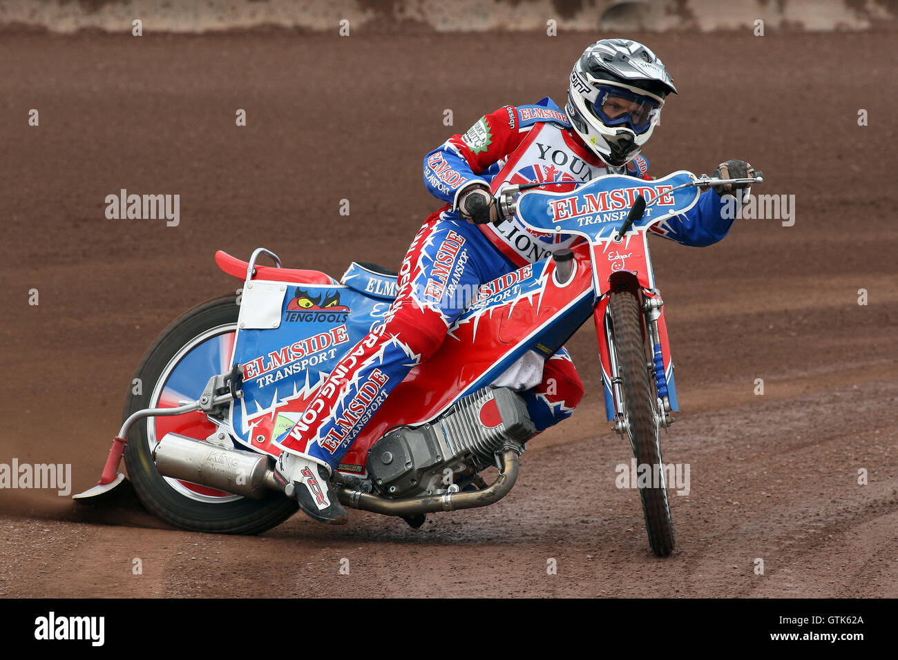 Joe Haines (9) rides during British Under-21 Speedway Championship ...