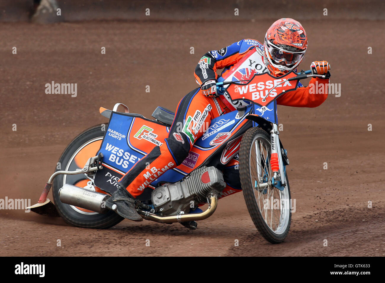 Kyle Newman (11) rides during British Under-21 Speedway Championship ...