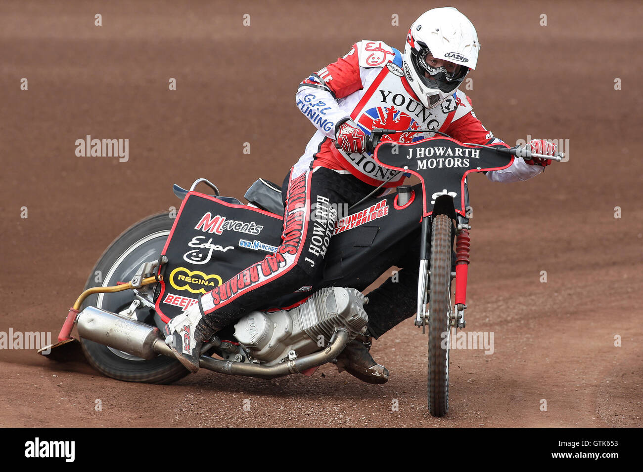 Kyle Howarth (1) rides during British Under-21 Speedway Championship ...