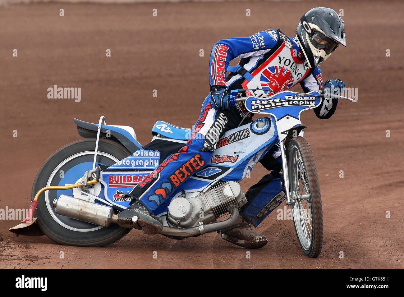 Richard Franklin (2) rides during British Under-21 Speedway ...