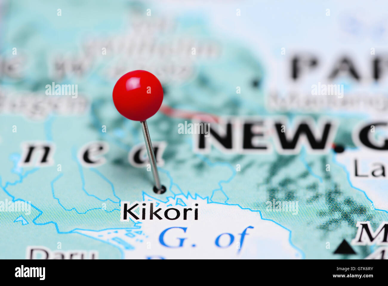 Kikori pinned on a map of Papua New Guinea Stock Photo - Alamy