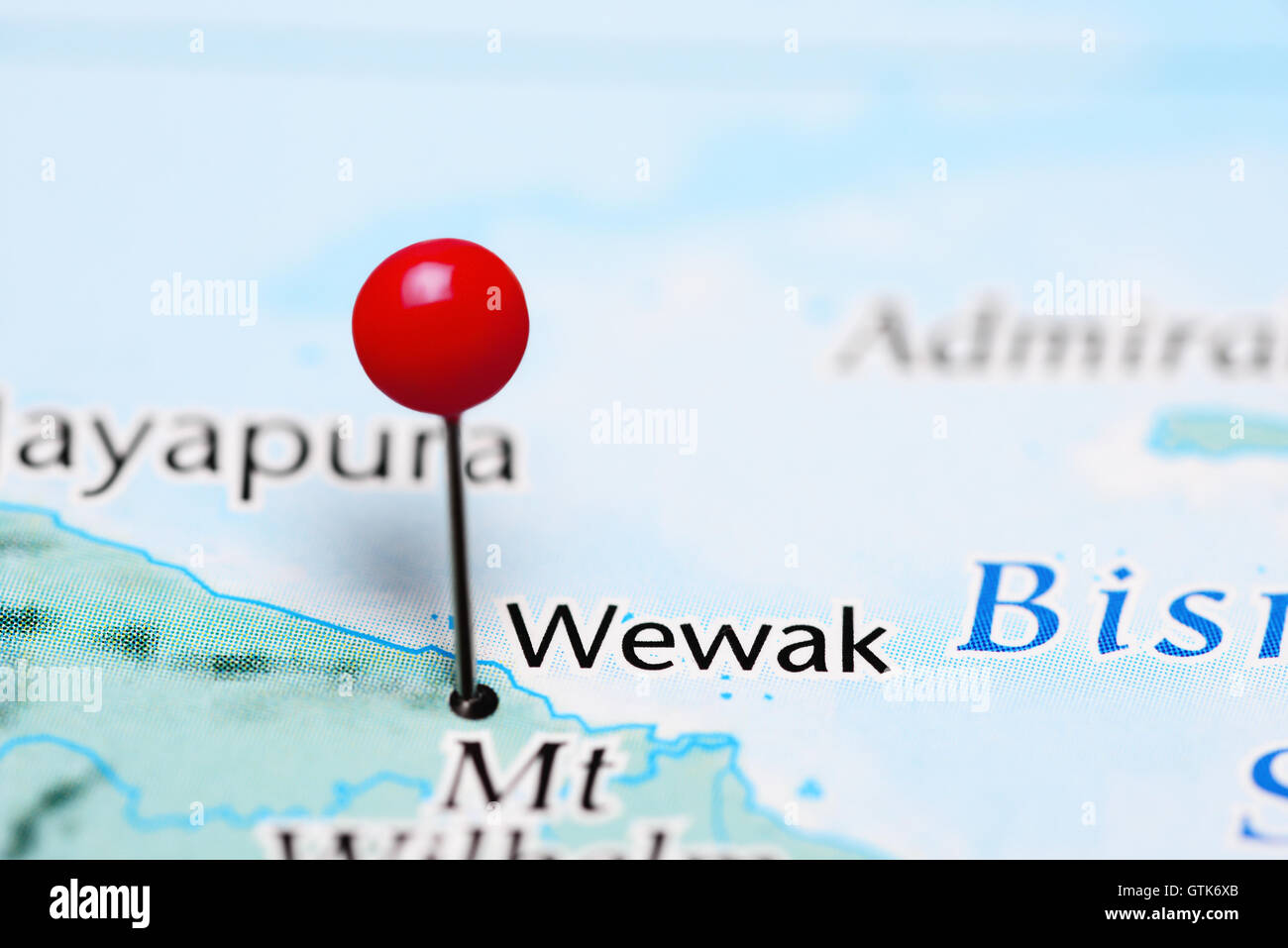 Wewak pinned on a map of Papua New Guinea Stock Photo - Alamy