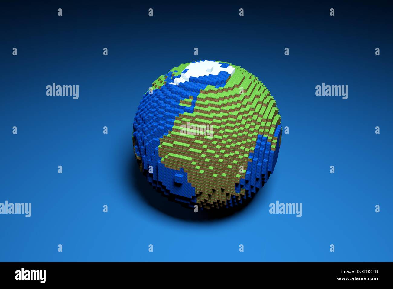 Digital Earth in Motion. Nice 3D Rendering Stock Photo - Alamy