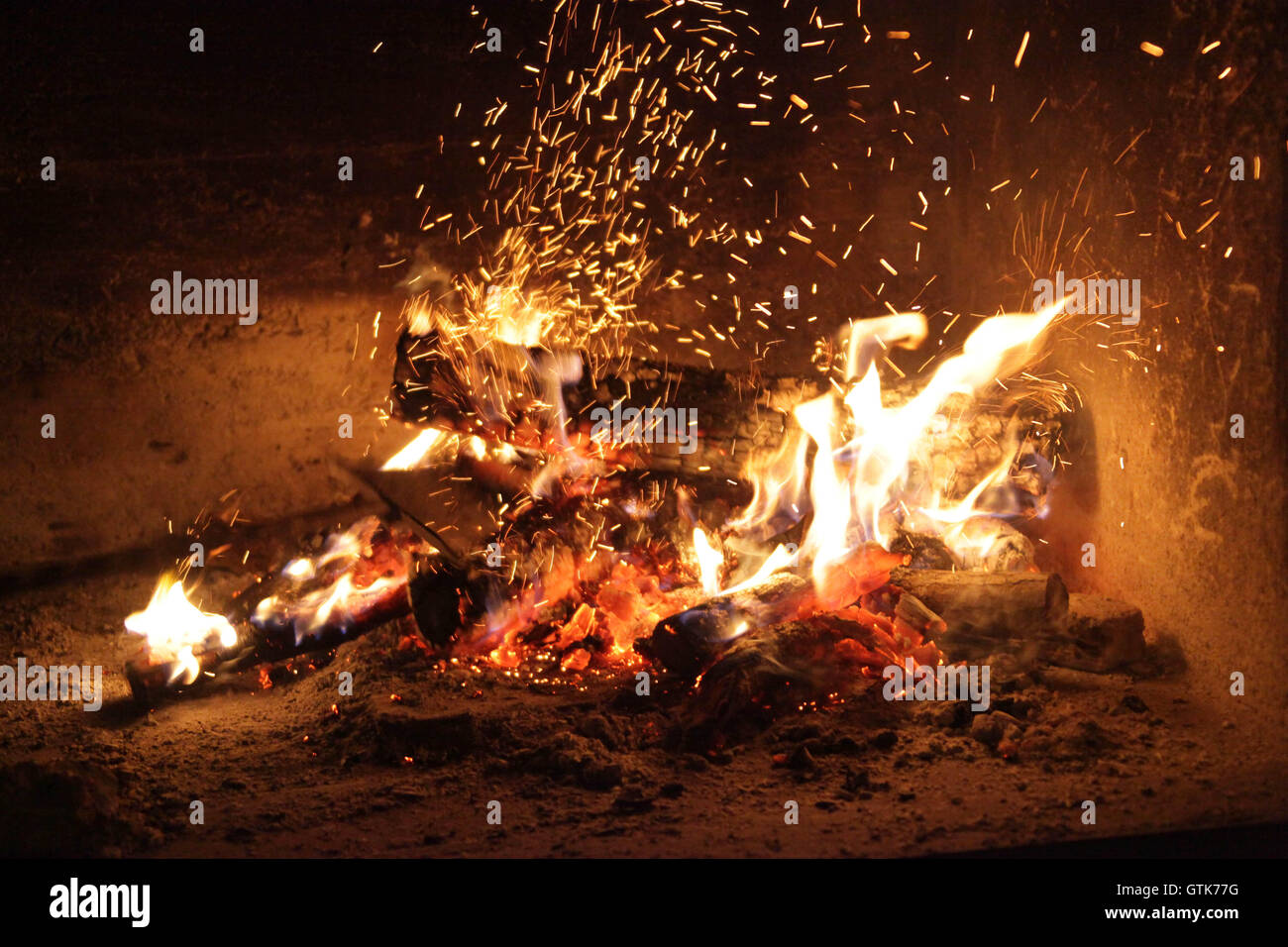 Open fire sparks Stock Photo - Alamy