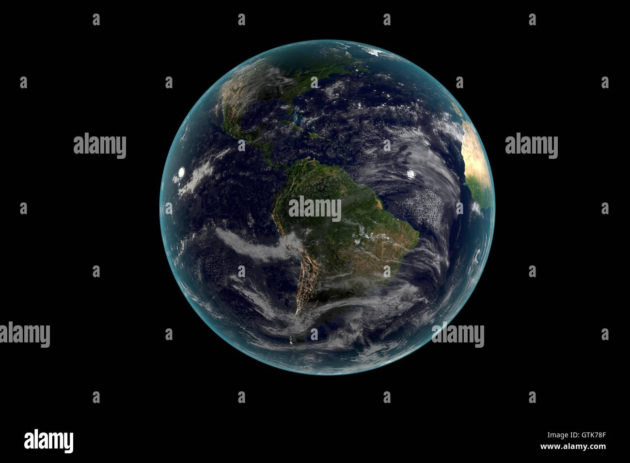 Digital Earth in Motion. Nice 3D Rendering Stock Photo - Alamy