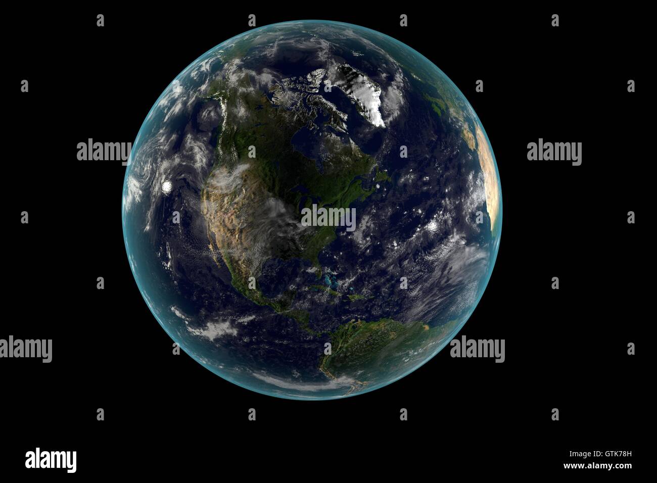 Digital Earth in Motion. Nice 3D Rendering Stock Photo - Alamy
