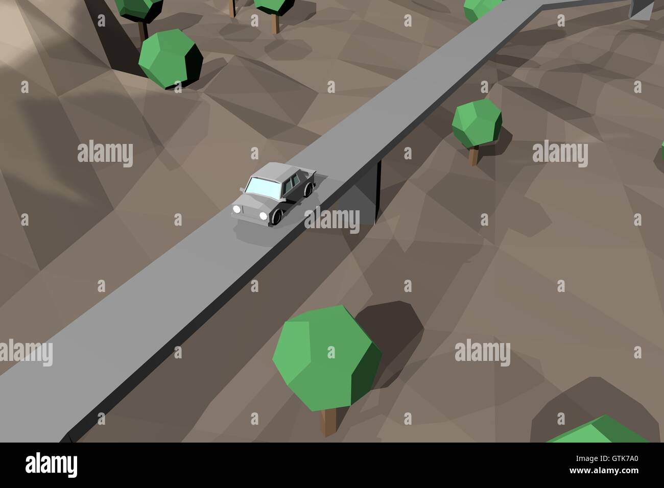 3D Landscape in Motion. nice 3D Rendering Stock Photo - Alamy