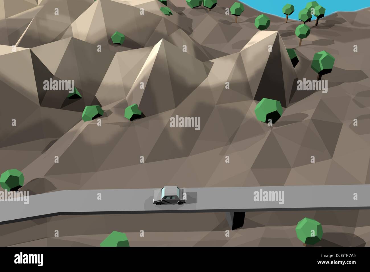 3D Landscape in Motion. nice 3D Rendering Stock Photo - Alamy