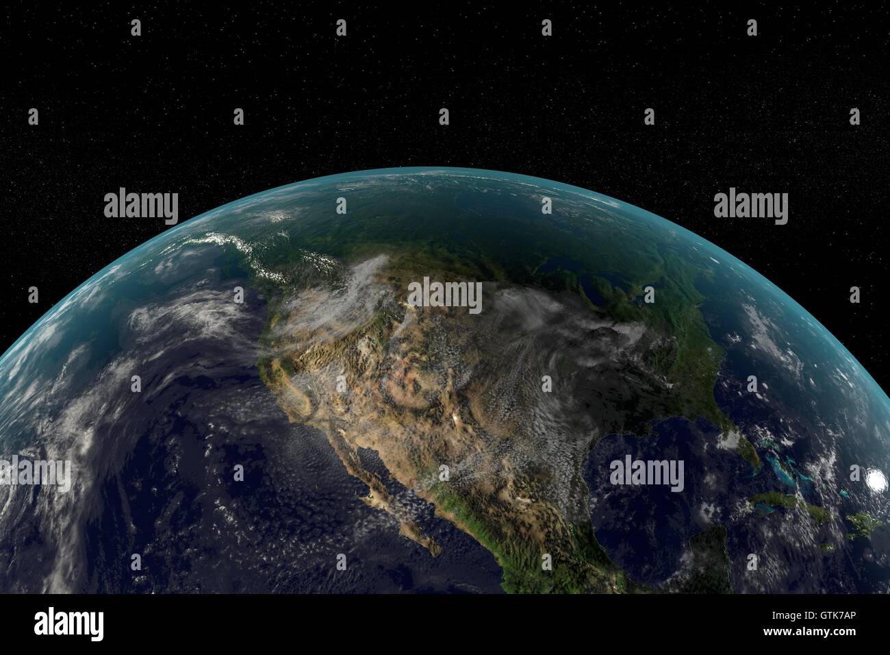 Digital Earth in Motion. Nice 3D Rendering Stock Photo - Alamy