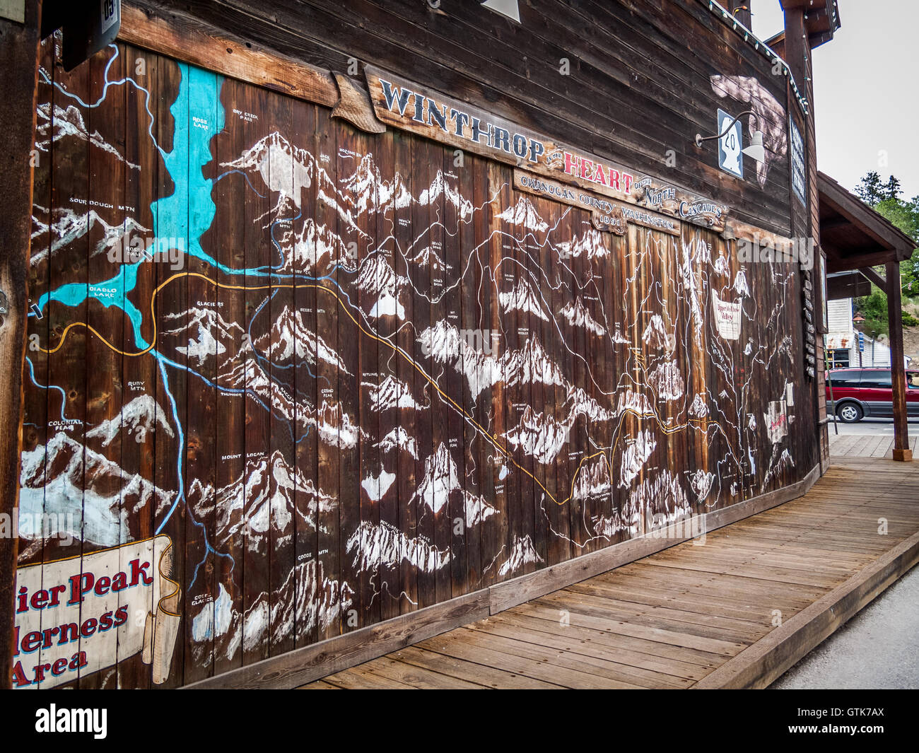 North cascades map hi-res stock photography and images - Alamy