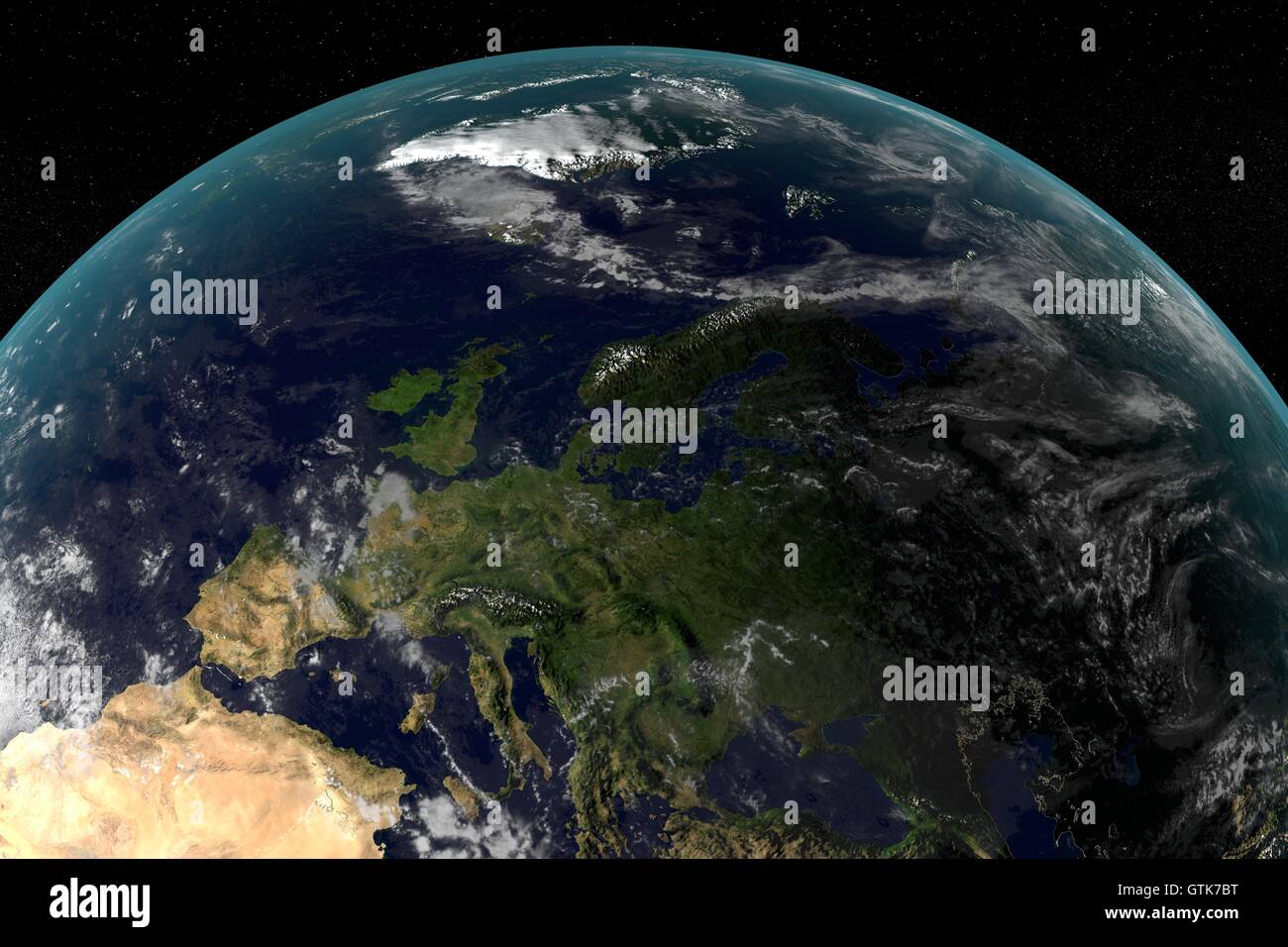 Digital Earth in Motion. Nice 3D Rendering Stock Photo - Alamy