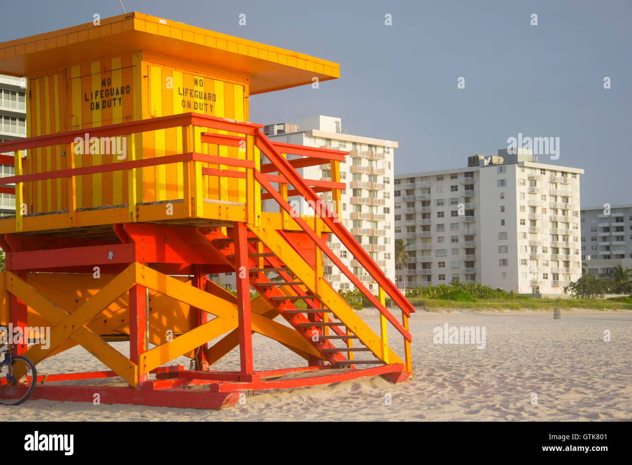 Colorful Lifeguard Tower in South Beach, Miami Beach, Florida Stock ...