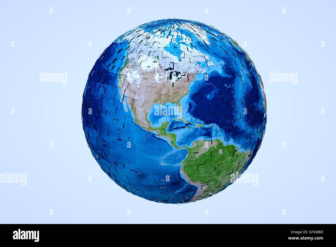 Digital Earth in Motion. Nice 3D Rendering Stock Photo - Alamy