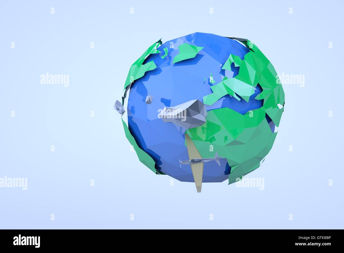 Digital Earth in Motion. Nice 3D Rendering Stock Photo - Alamy