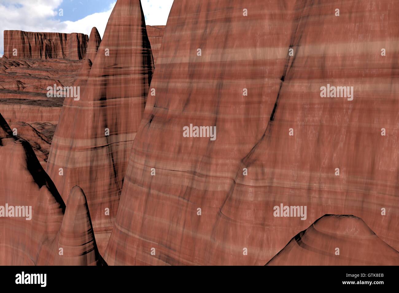 3D Landscape in Motion. nice 3D Rendering Stock Photo - Alamy