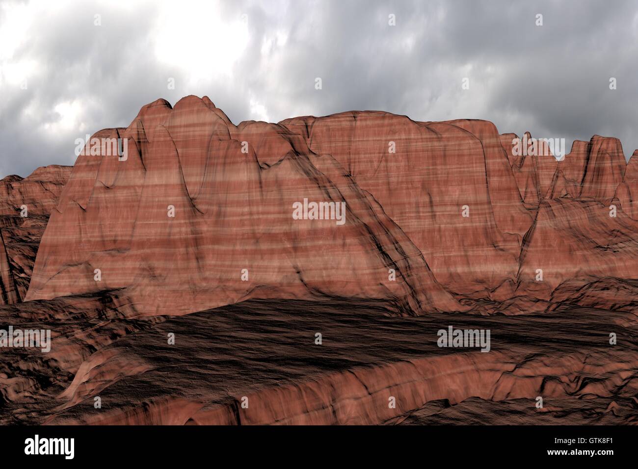 3D Landscape in Motion. nice 3D Rendering Stock Photo - Alamy