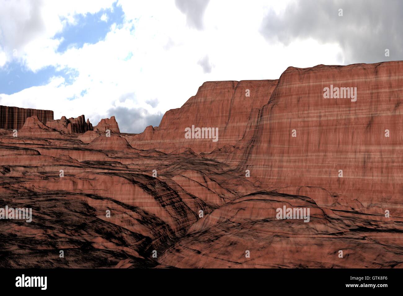 3D Landscape in Motion. nice 3D Rendering Stock Photo - Alamy