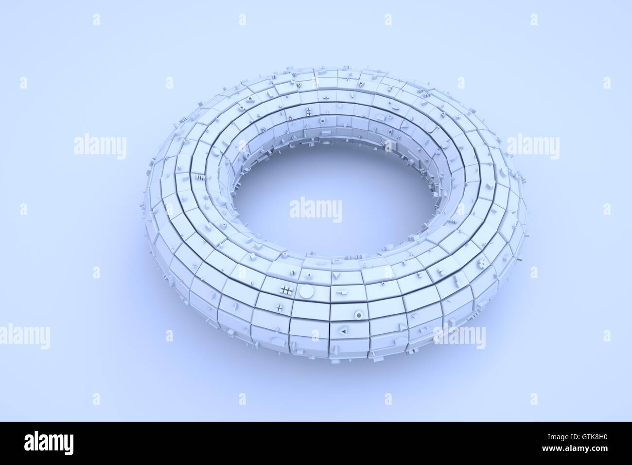 Futuristic 3D Ring Nice 3D Rendering Stock Photo - Alamy