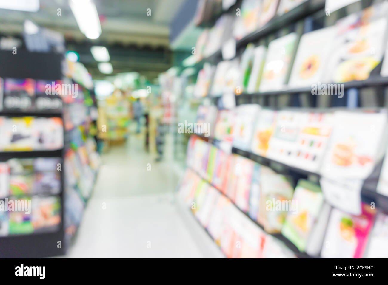 Blur image library book shelf hi-res stock photography and images - Alamy