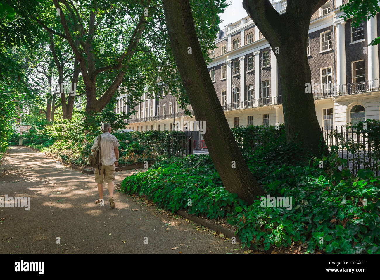 Tavistock Square London, a visitor to Tavistock Square in Bloomsbury ...