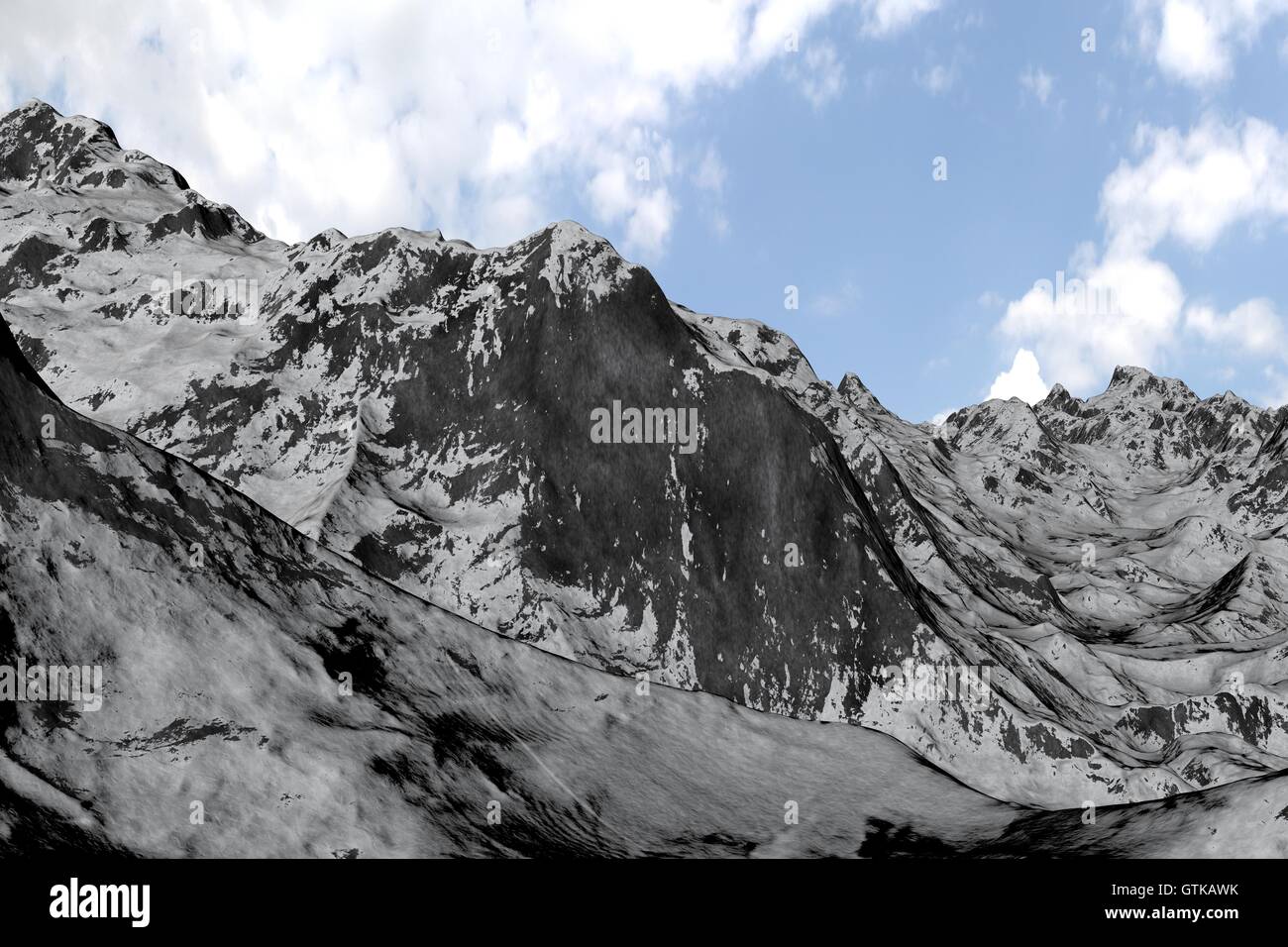 3D Landscape in Motion. nice 3D Rendering Stock Photo - Alamy