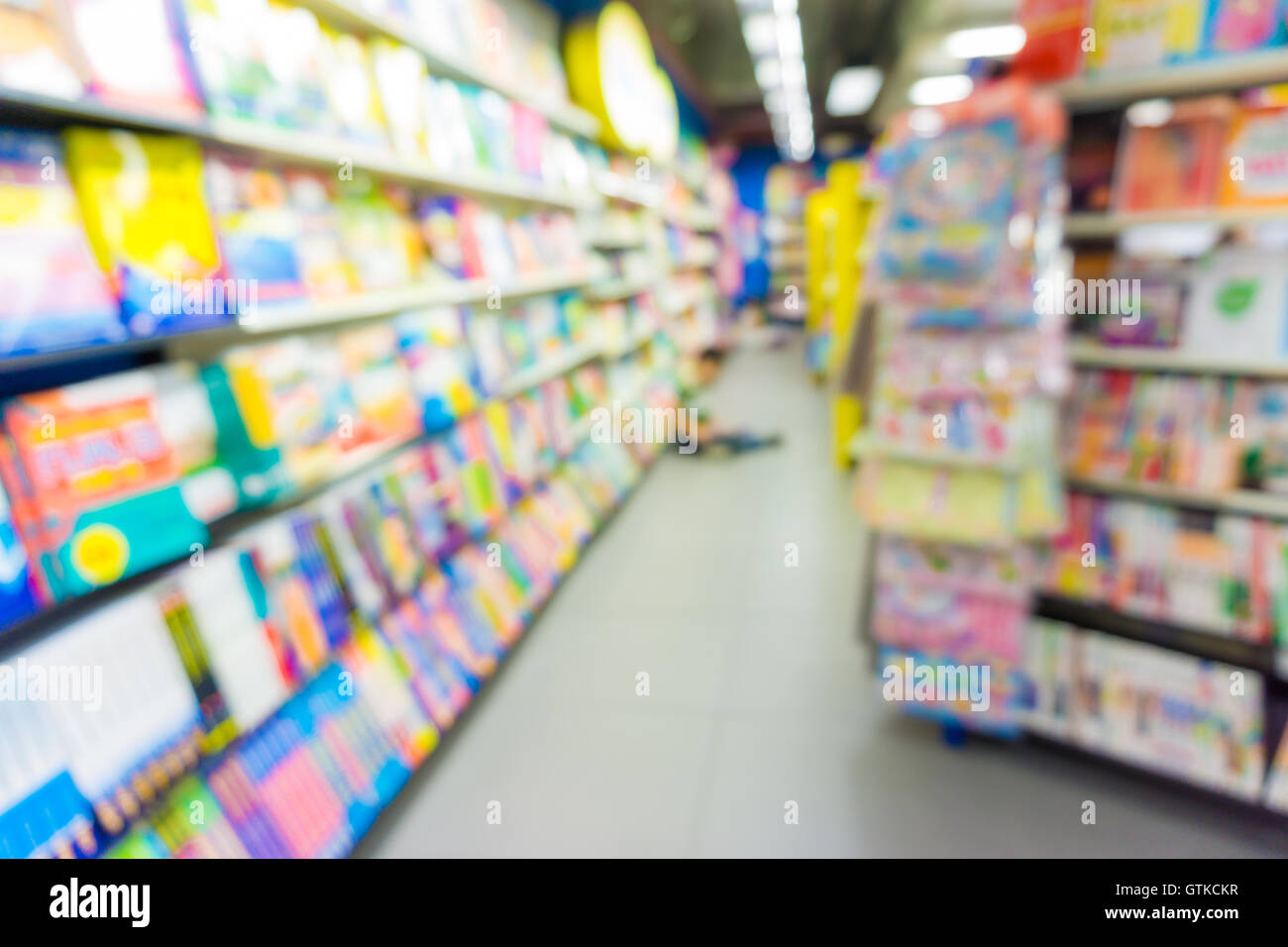 Abstract of blurred shelf in the book store, Blur image of bookstore ...