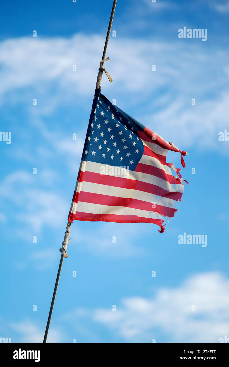 American flag torn hi-res stock photography and images - Alamy