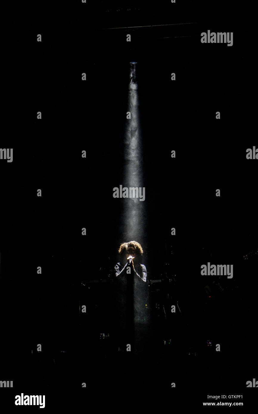 English trip hop group Massive Attack performs live in Milano, Italy ...