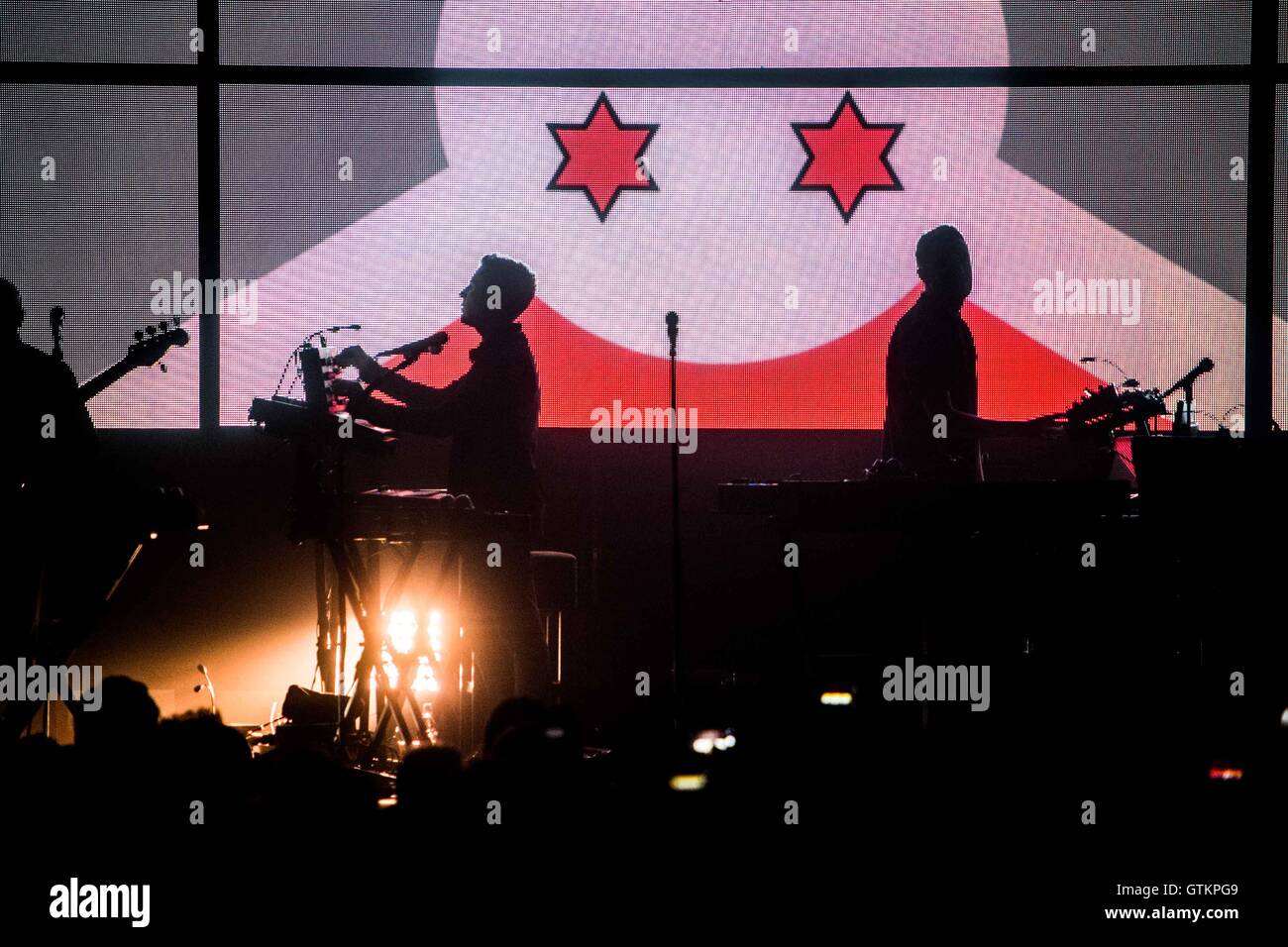 English trip hop group Massive Attack performs live in Milano, Italy ...