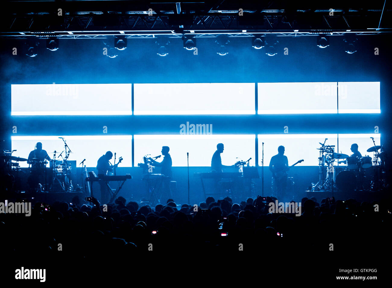 English trip hop group Massive Attack performs live in Milano, Italy ...