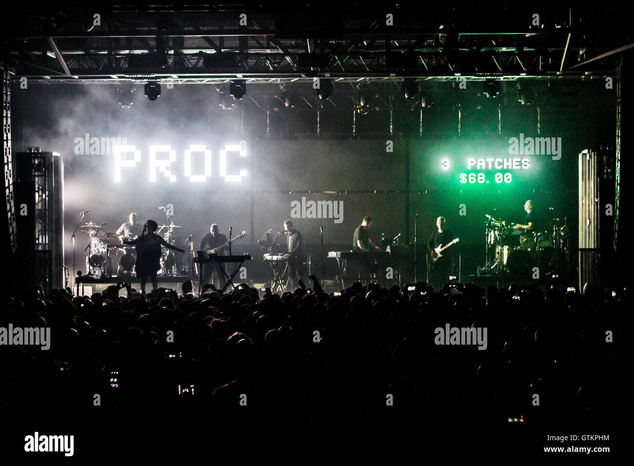 English trip hop group Massive Attack performs live in Milano, Italy ...