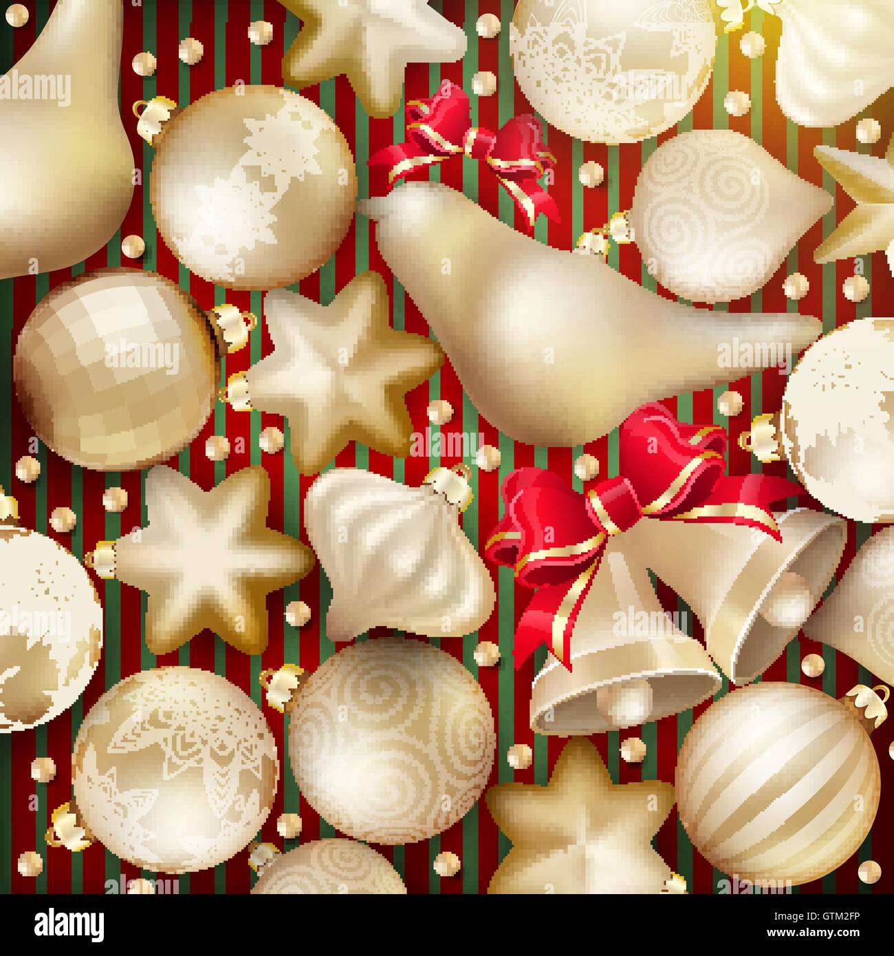 Christmas composition gift baubles Stock Vector Images - Alamy