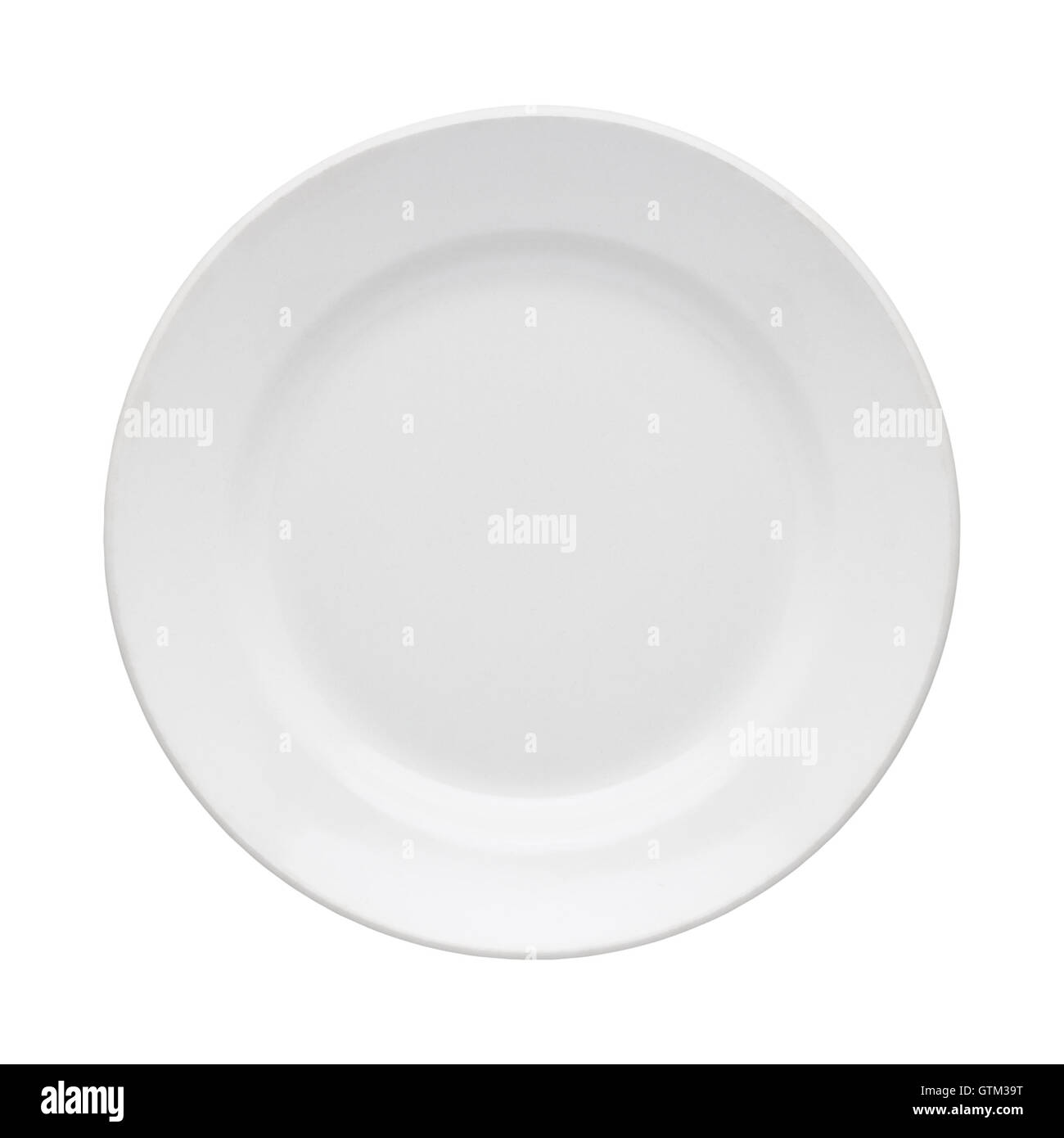 Empty plate isolated on white background Stock Photo - Alamy