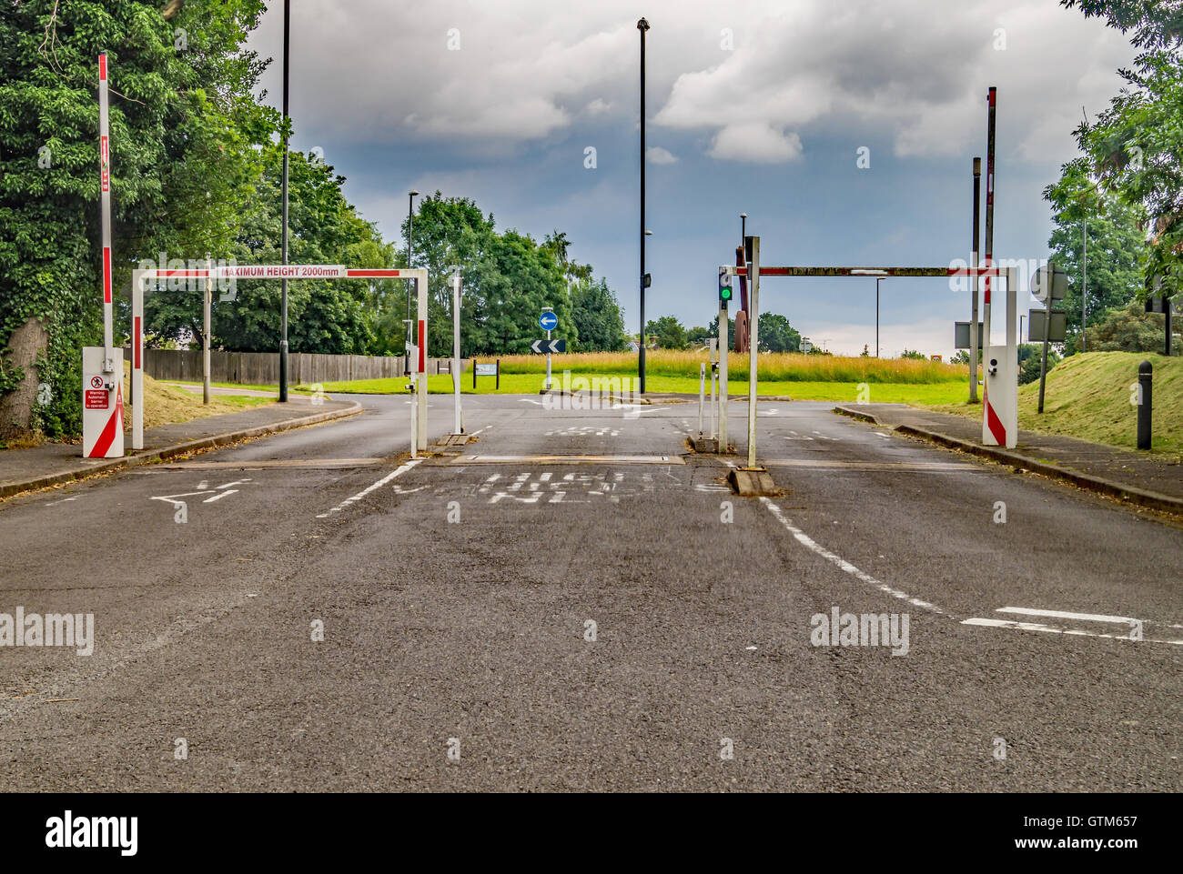 Car exit at parking lot hi-res stock photography and images - Alamy