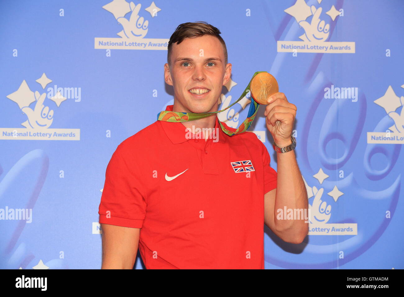 Olympian Joseph Clarke arriving at The London Studios in central London ...