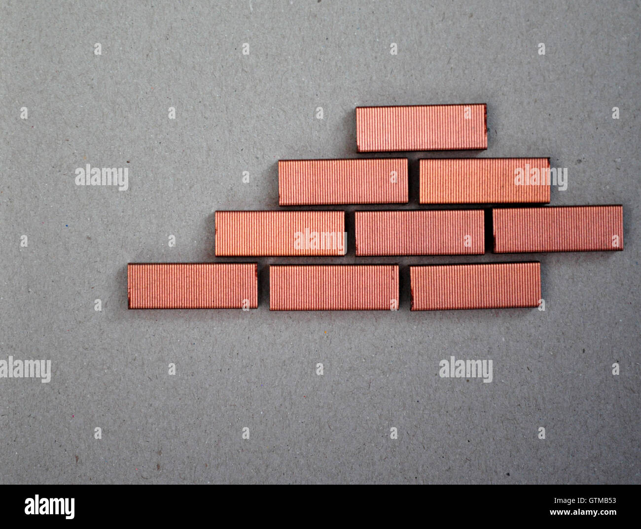 wall copper staples Stock Photo - Alamy