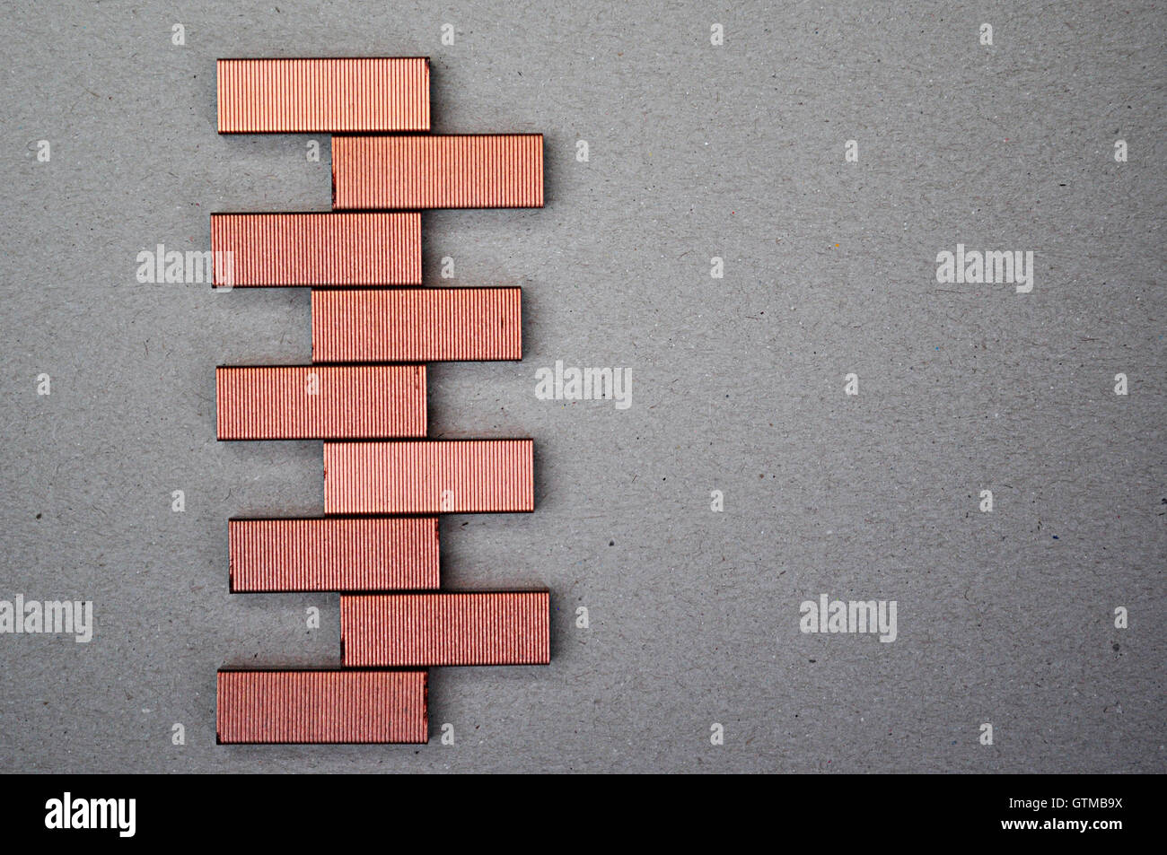 corner copper staples Stock Photo - Alamy
