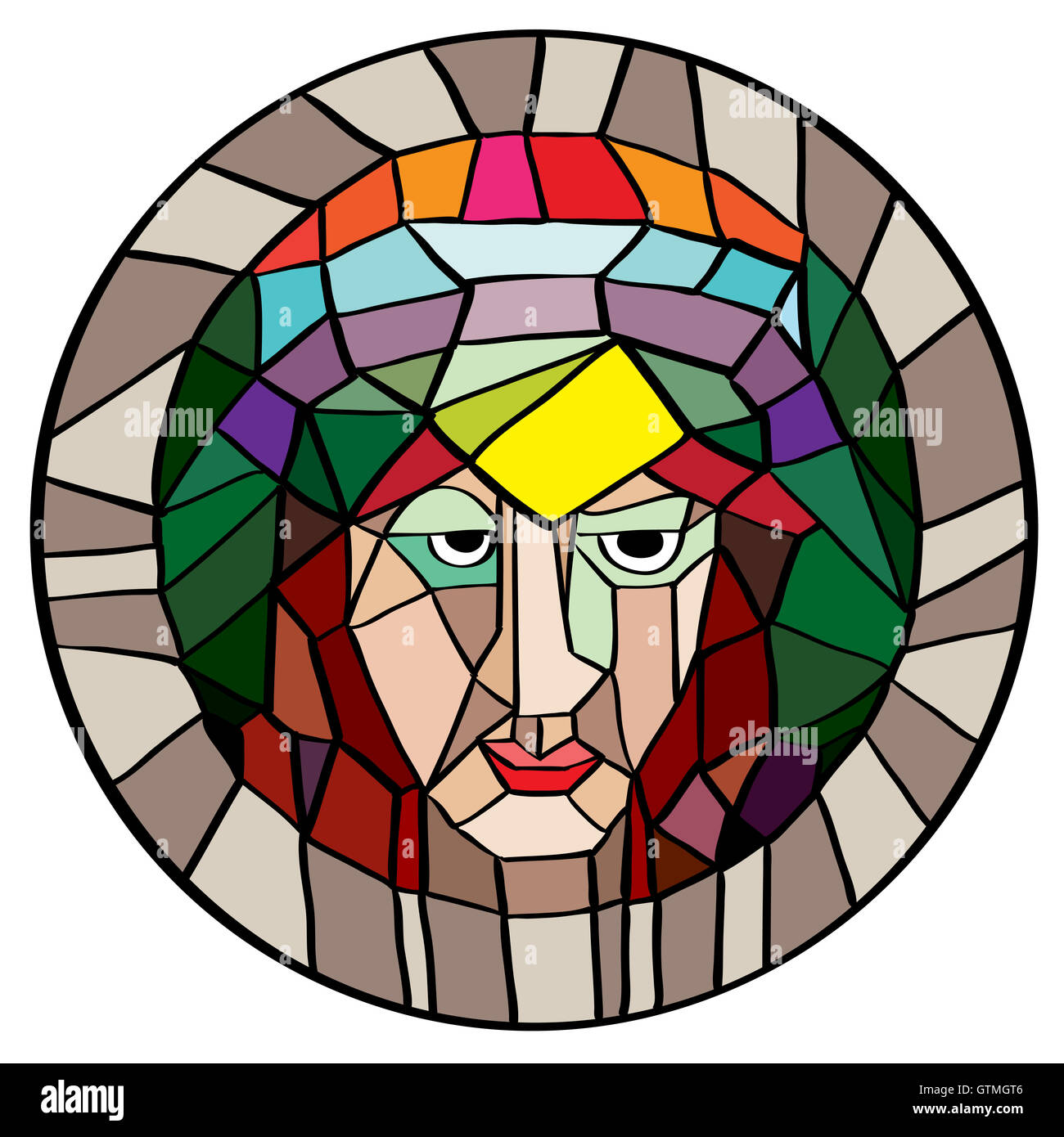 Dark stained glass Cut Out Stock Images & Pictures - Alamy